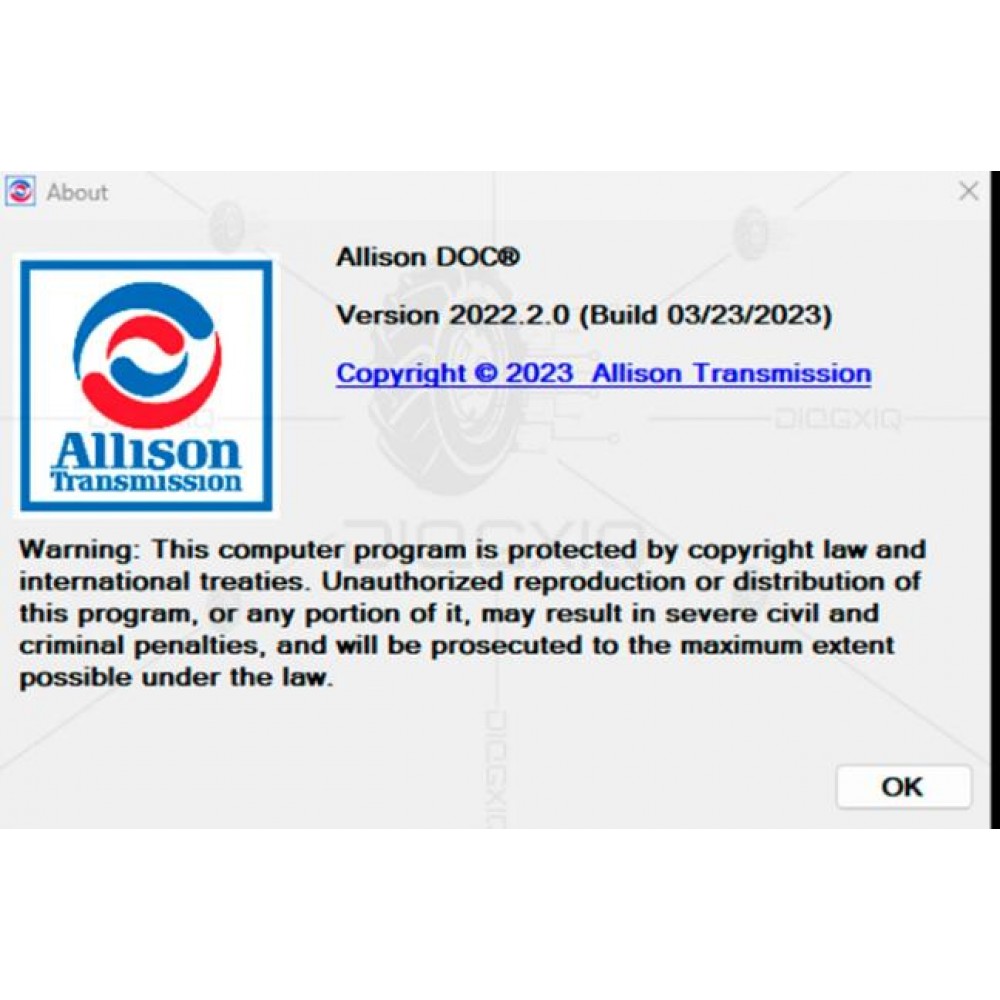 2023 Allison DOC 2022.2 Gen5 07.2023 Diagnostic Software